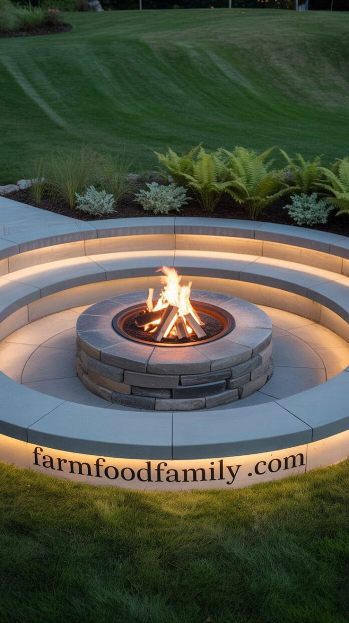 20+ Genius Fire Pit Ideas That Work Perfectly on a Sloped Yard ...