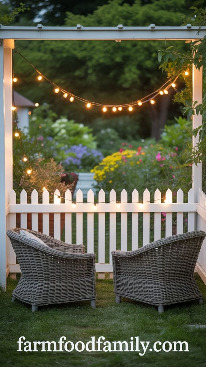 20+ Gorgeous White Fence Backyard Ideas Everyone’s Copying - FarmFoodFamily