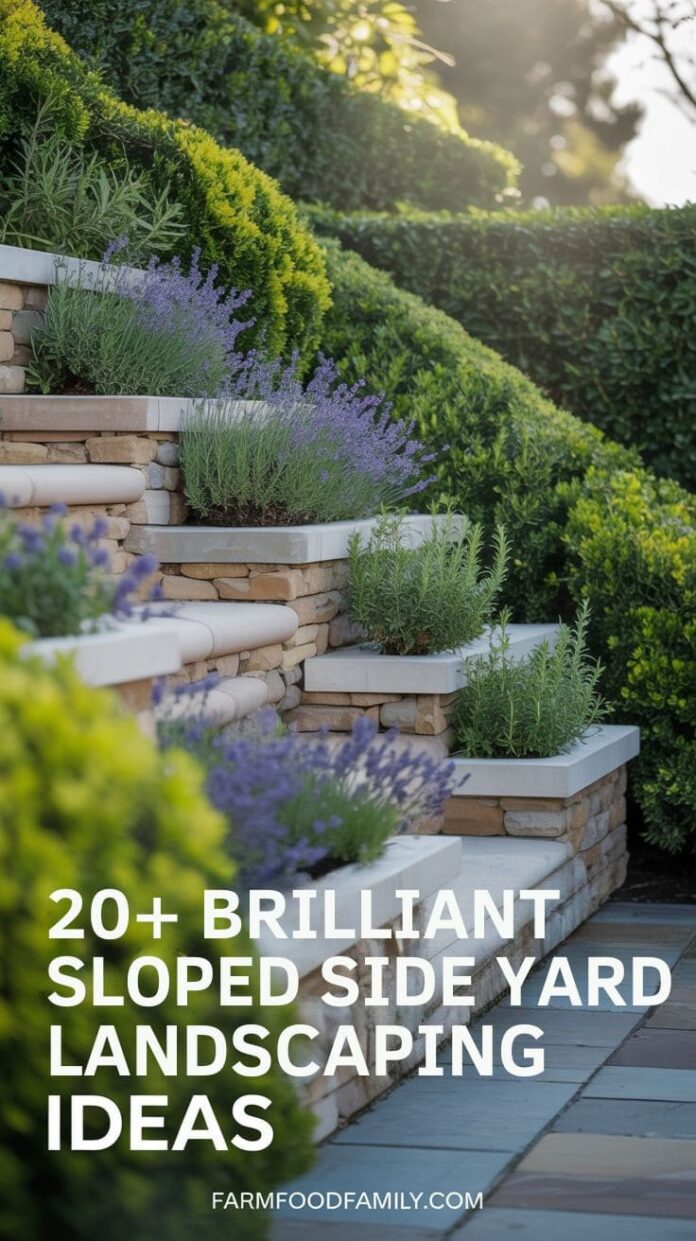 20+ Sloped Side Yard Ideas That Turn Awkward Spaces Into Eye Candy ...