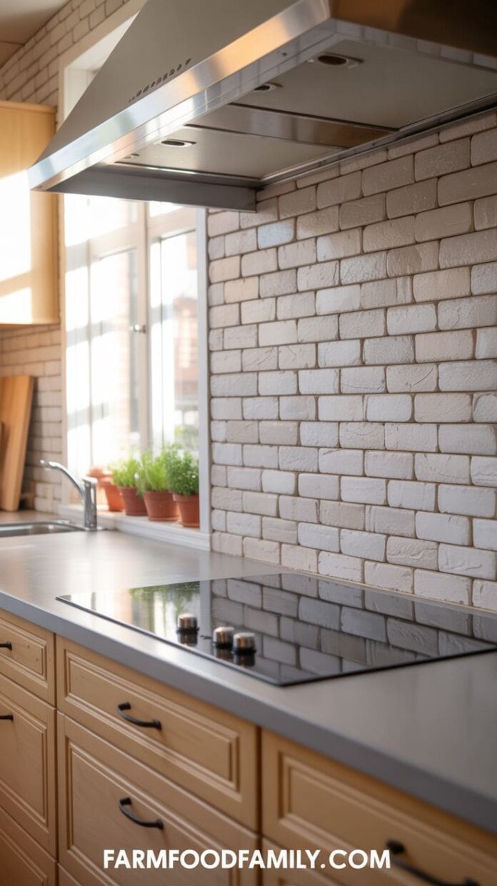 20+ Brick Backsplash Kitchen Ideas You’ll Wish You Tried Sooner ...