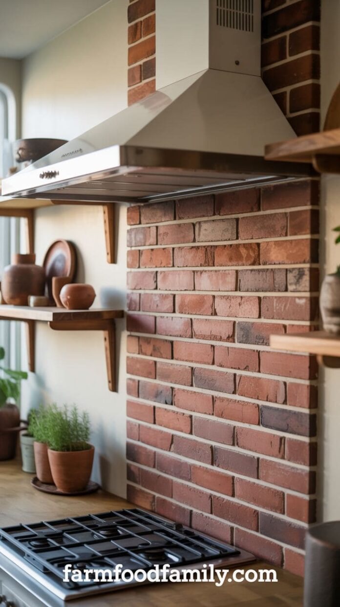 20+ Brick Backsplash Kitchen Ideas You’ll Wish You Tried Sooner ...