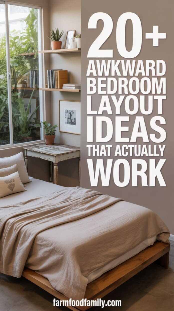 20+ Awkward Bedroom Layout Ideas That Make Total Sense - FarmFoodFamily