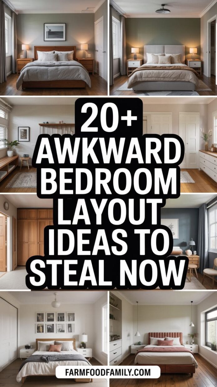20+ Awkward Bedroom Layout Ideas That Make Total Sense - FarmFoodFamily