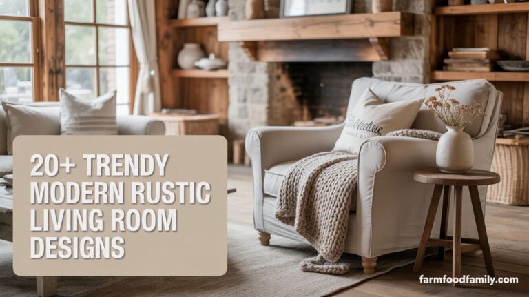 20+ Gorgeous Modern Rustic Living Room Ideas That Mix Wood and Warmth ...